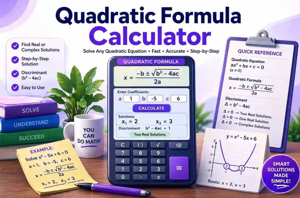 Quadratic Formula Calculator With Steps, Solve Equations Fast